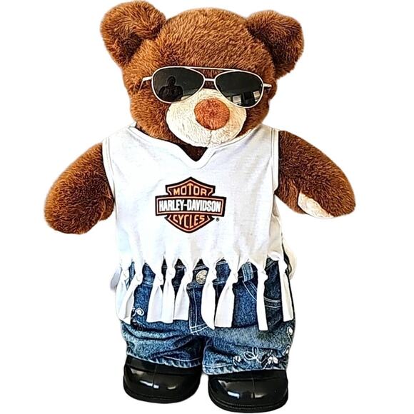 Build-A-Bear | Toys | Buildabear Harleydavidson Motor Cycles Biker Bear ...